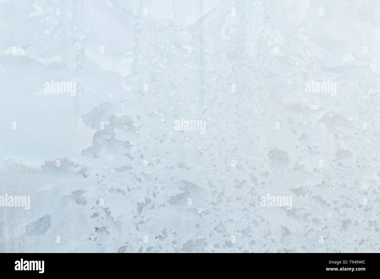 Frosty patterns on a frozen ice box in the early morning Stock Photo ...