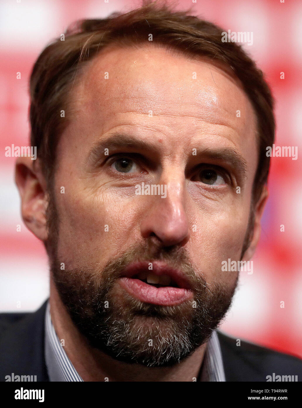 England manager Gareth Southgate during the press conference at Wembley ...