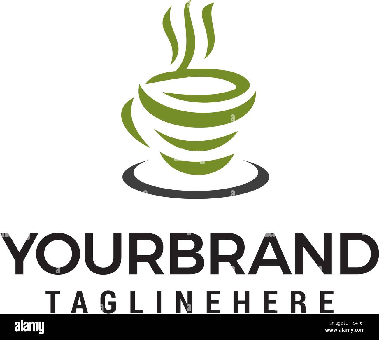 green tea logo design concept template vector Stock Vector Image & Art ...