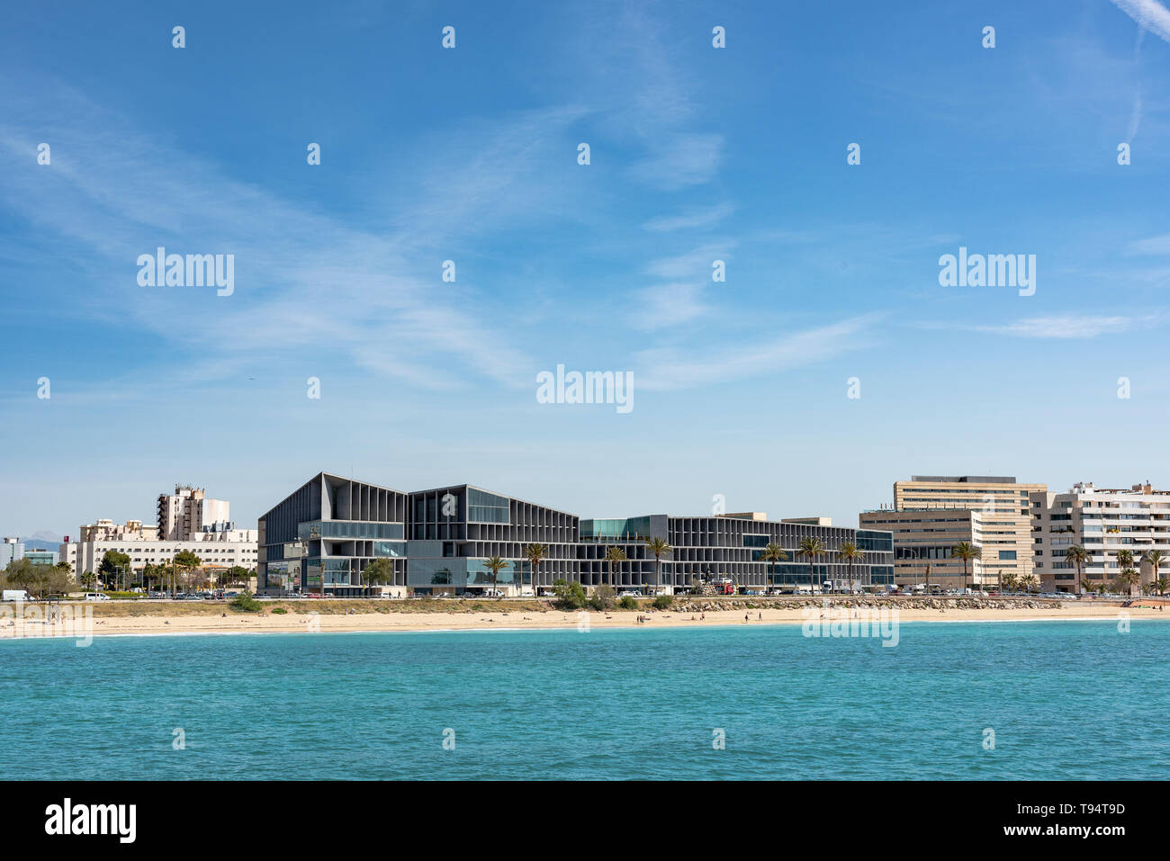 Modern building in the bay of Palma. Majorca Stock Photo - Alamy