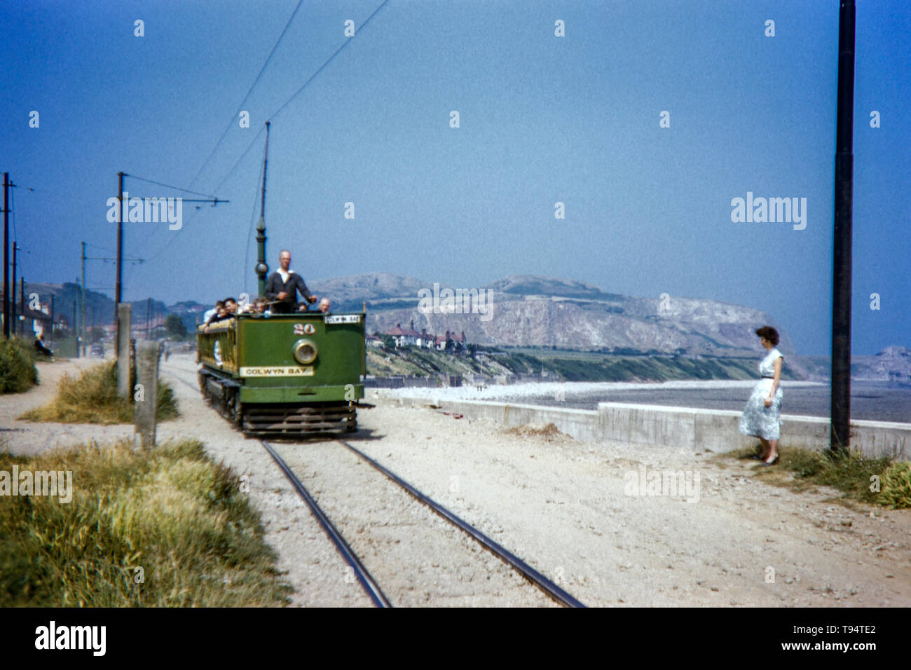 Llandudno and Colwyn Bay open top single deck tram no 20 on route to ...