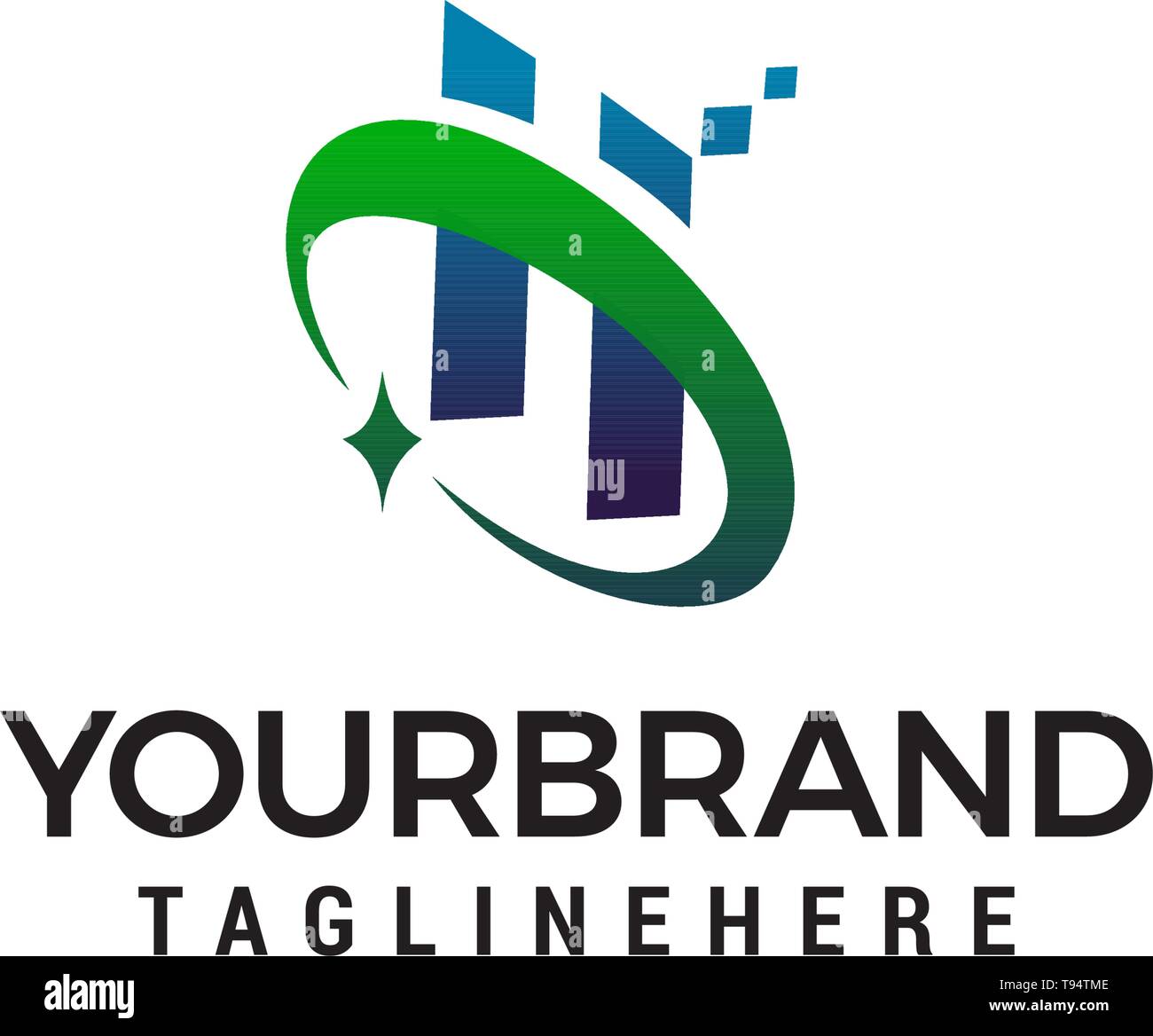 letter h technology logo design concept template vector Stock Vector ...