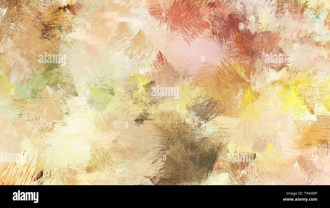 painting with brush strokes and burly wood, pale golden rod and peru ...