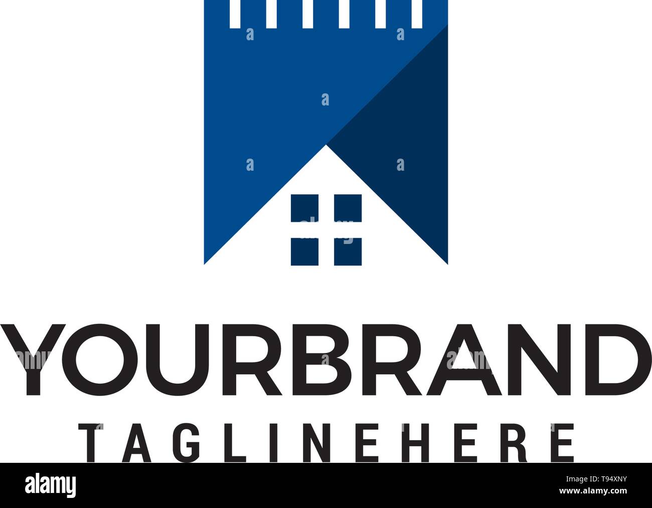 fortress logo design concept template vector Stock Vector Image & Art ...