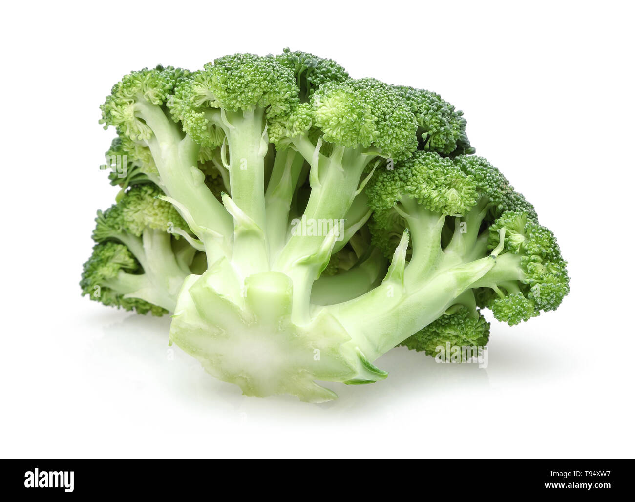 Fresh green broccoli isolated on white background Stock Photo - Alamy