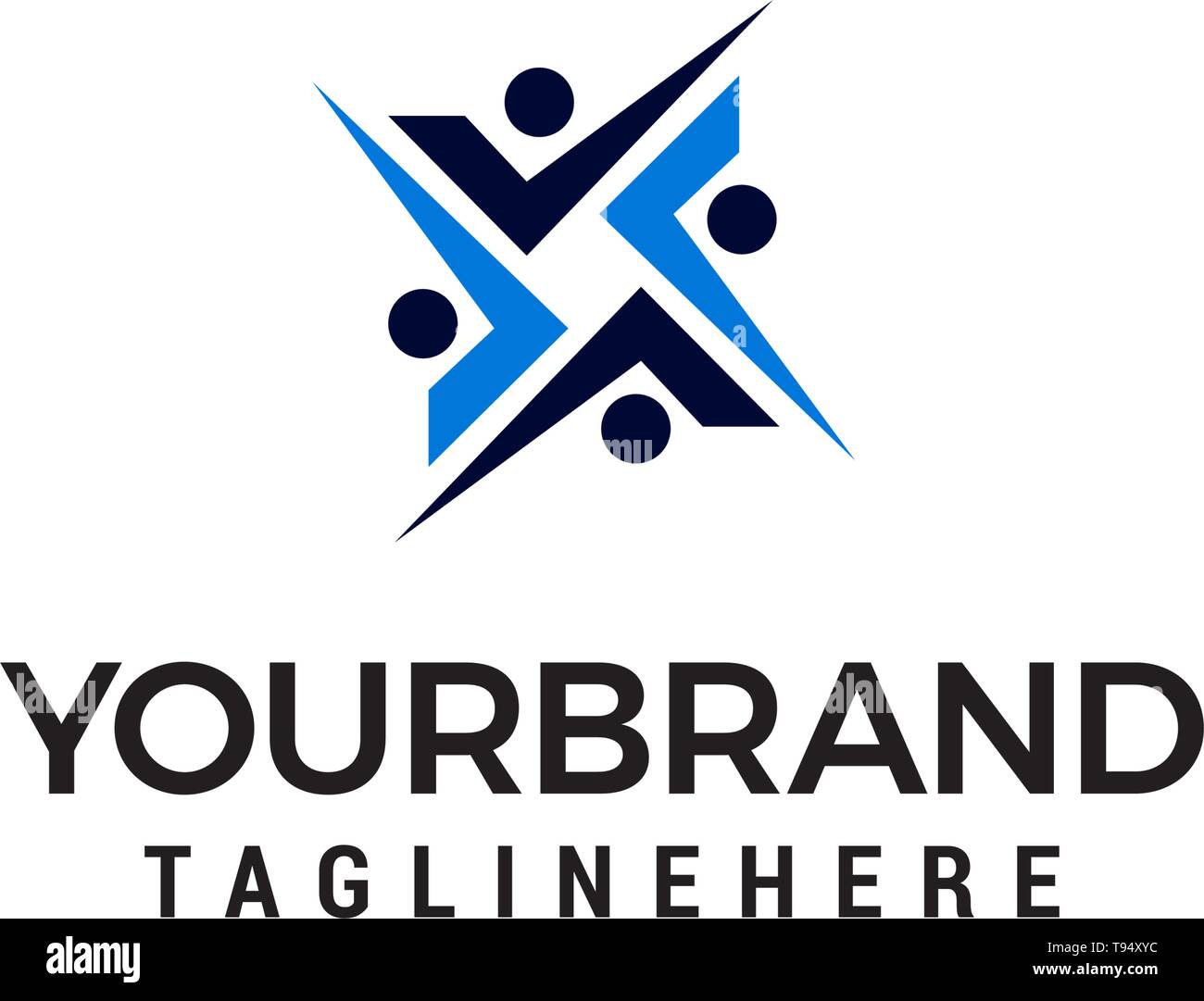 human sosial logo design concept template vector Stock Vector Image ...