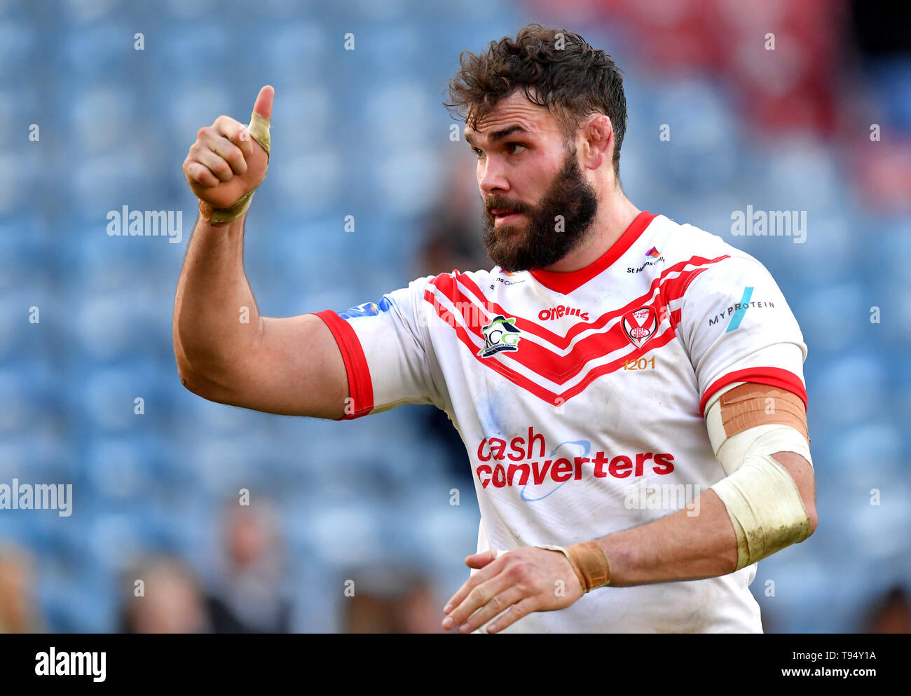 St Helen's Alex Walmsley at the end of the Coral Challenge Cup match at ...