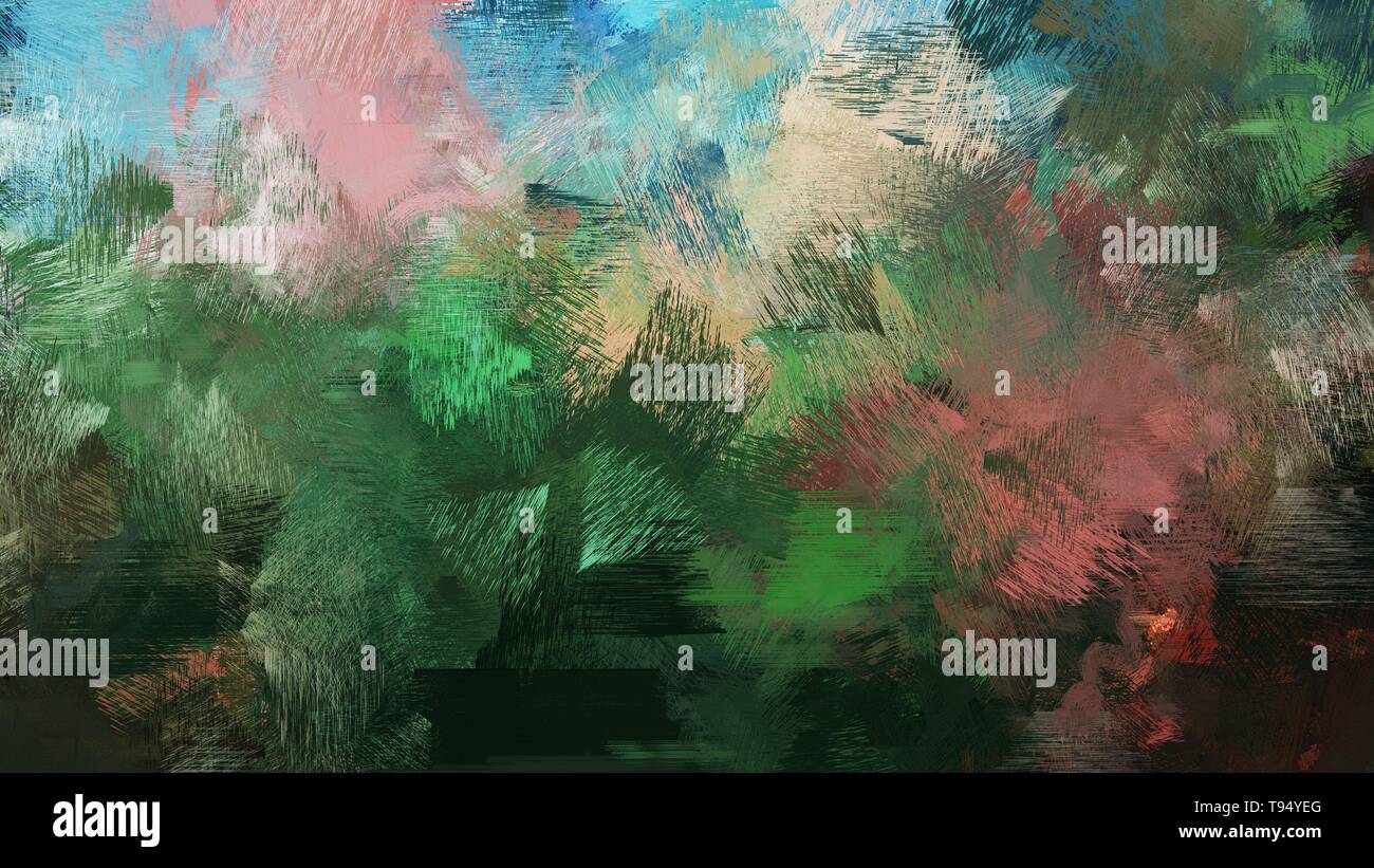 dark slate gray, tan and medium aqua marine color brushed strokes ...