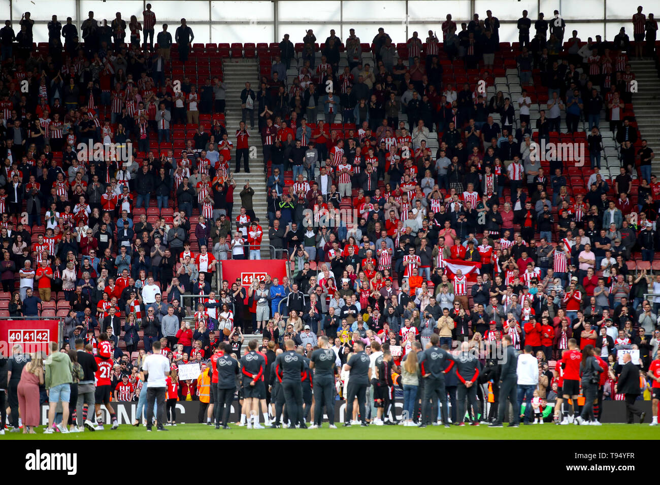 Southampton fans in the stands Stock Photo - Alamy