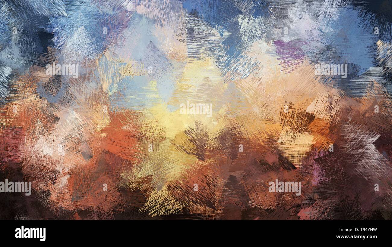 broad brush strokes background with tan, very dark blue and old mauve ...