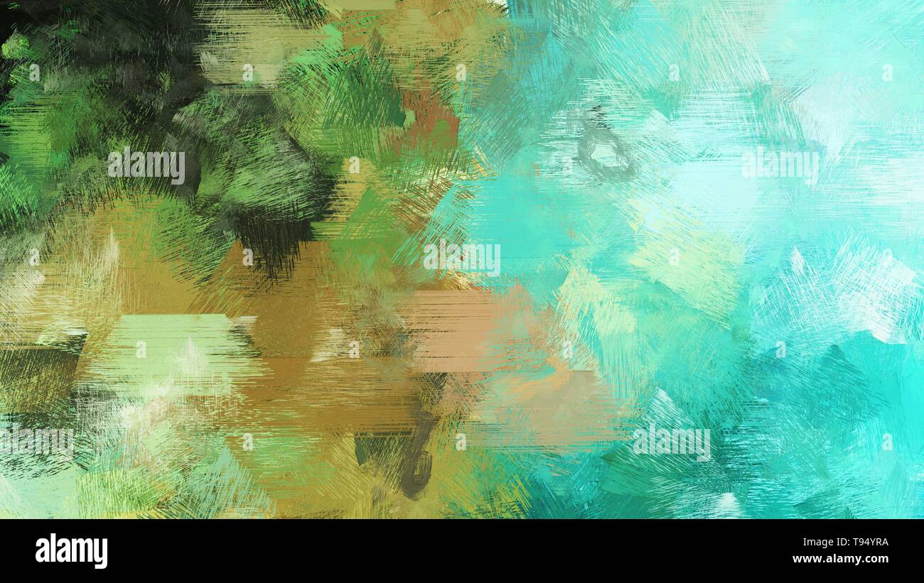 dark sea green, pastel blue and sea green color brushed stroke ...
