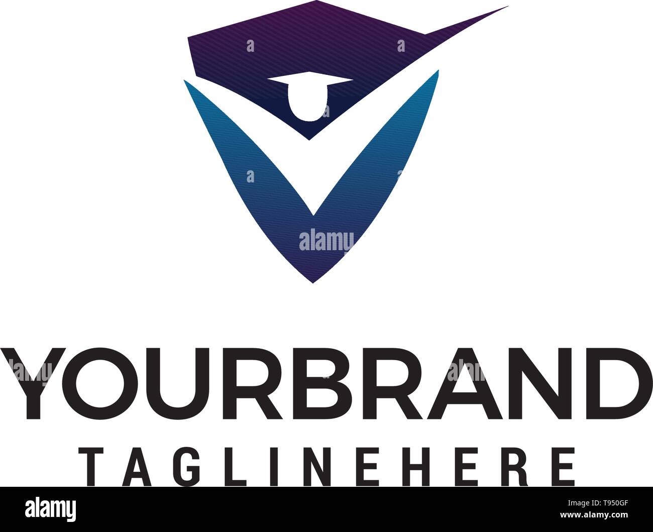 student shield logo design concept template vector Stock Vector Image ...