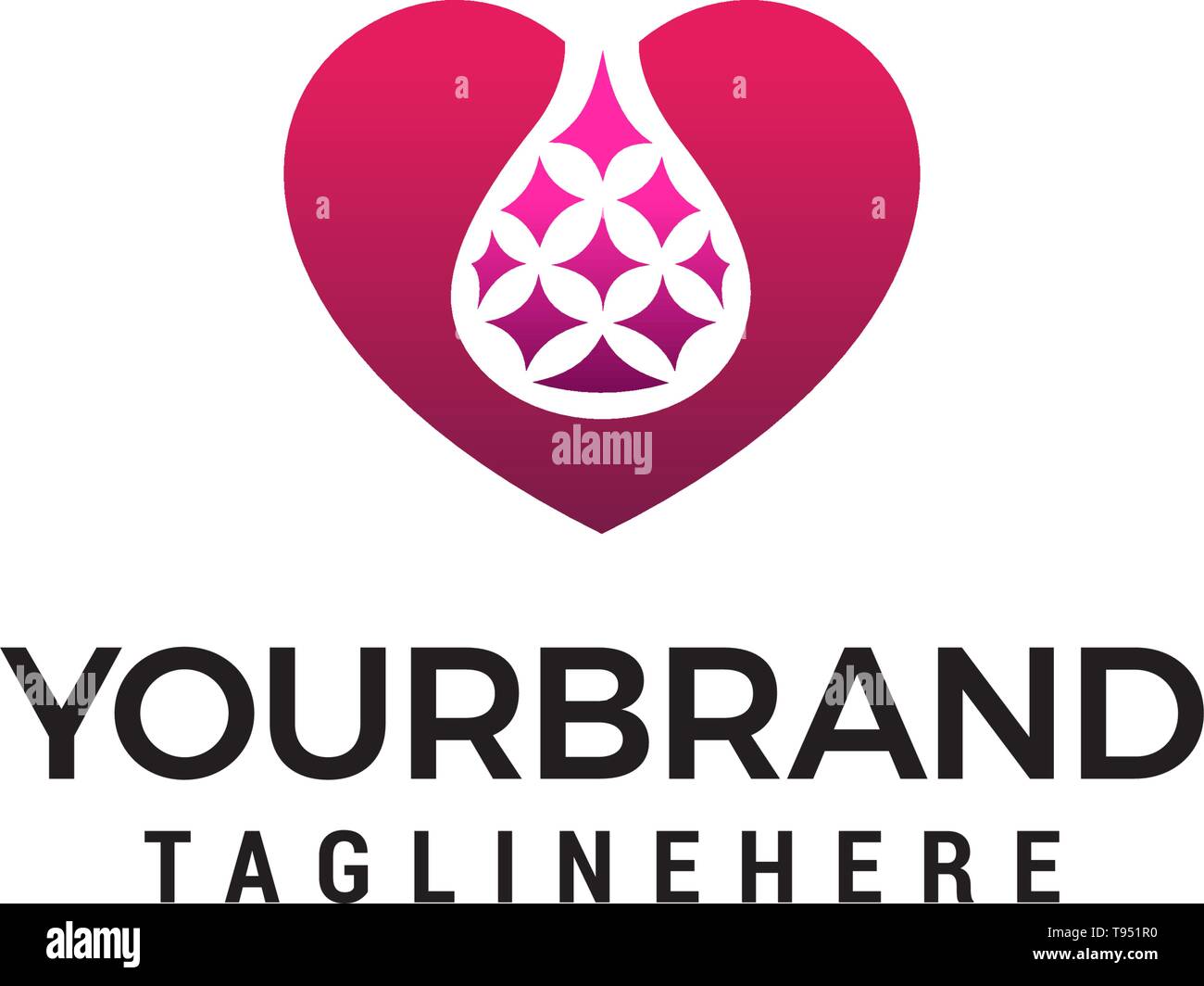 lab heart logo design concept template vector Stock Vector Image & Art ...