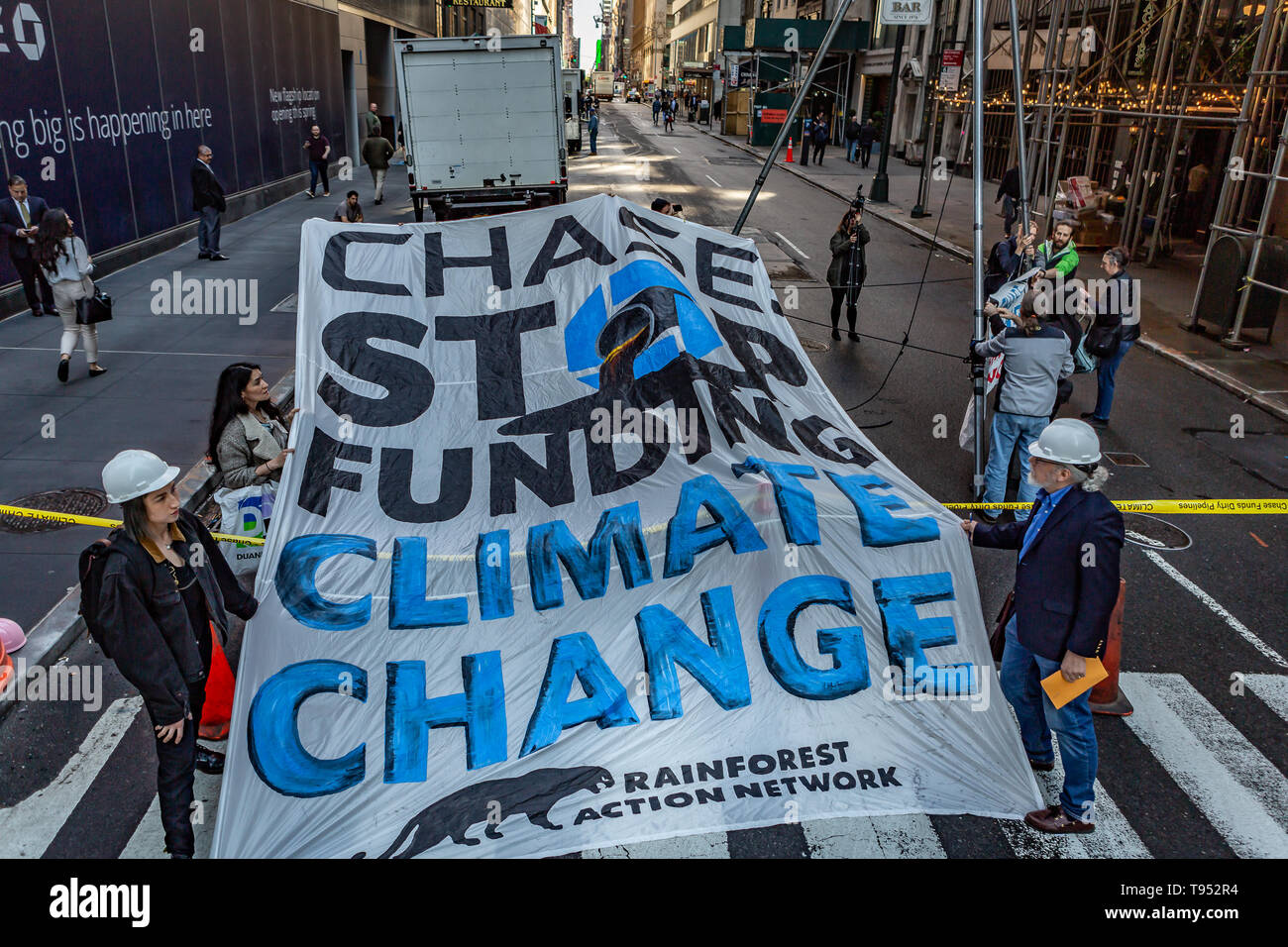 Brooklyn, New York, USA. 16th May, 2019. Climate activists protest ...