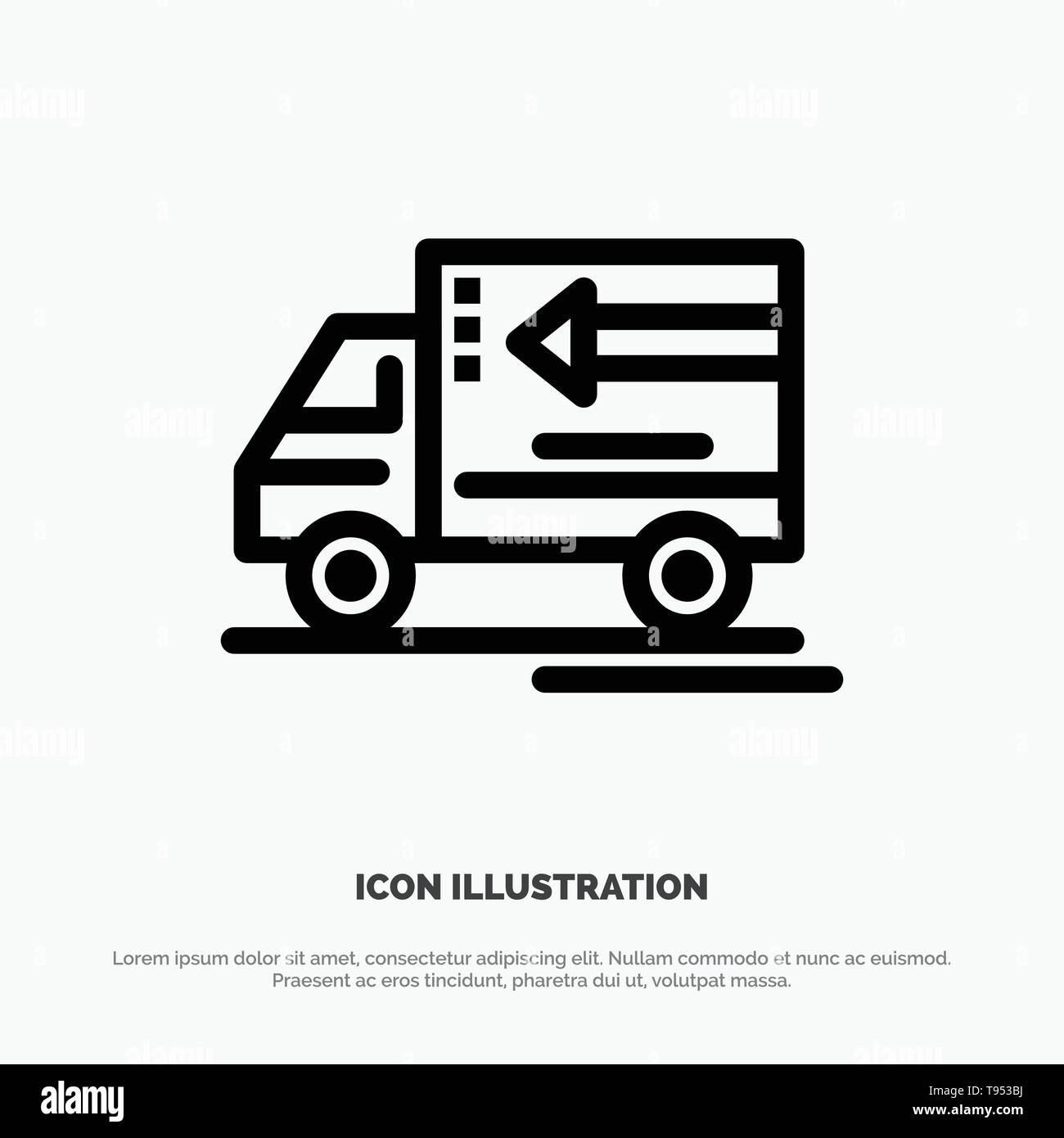 Lorry truck fast delivery label Stock Vector Images - Alamy