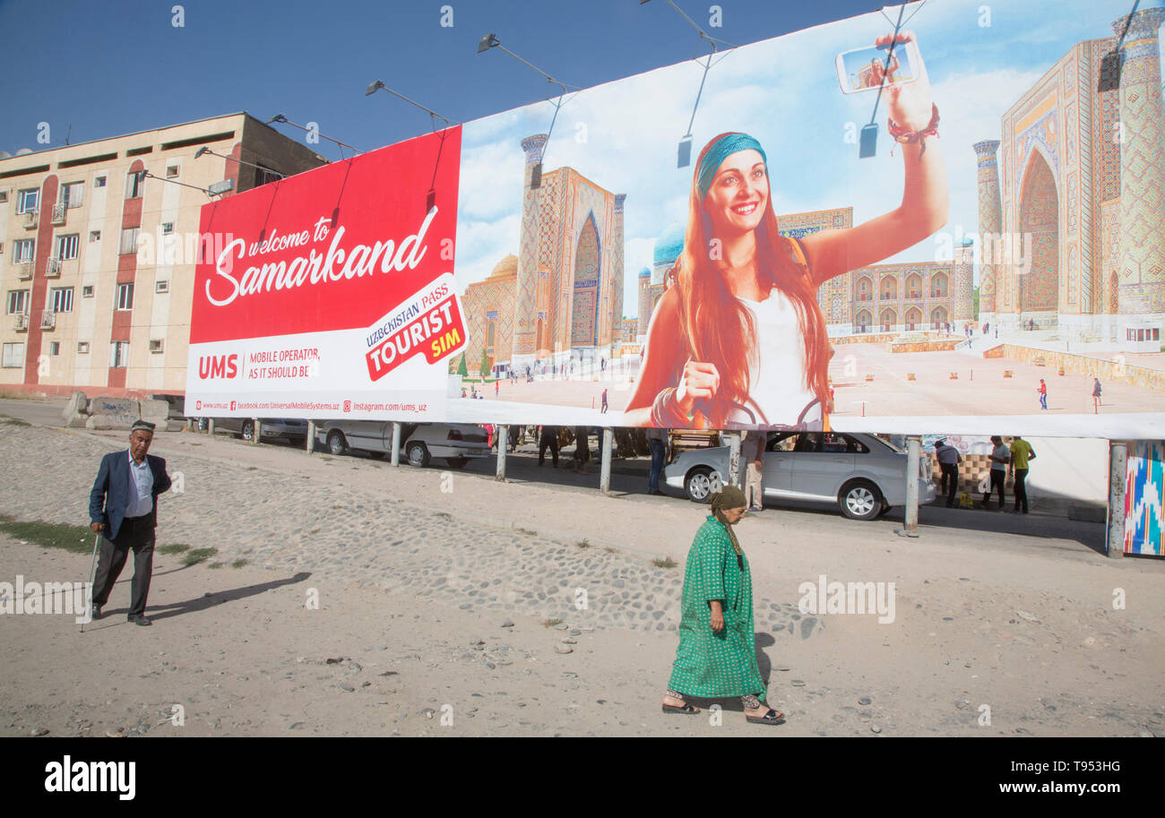 Samarkand billboard hi-res stock photography and images - Alamy