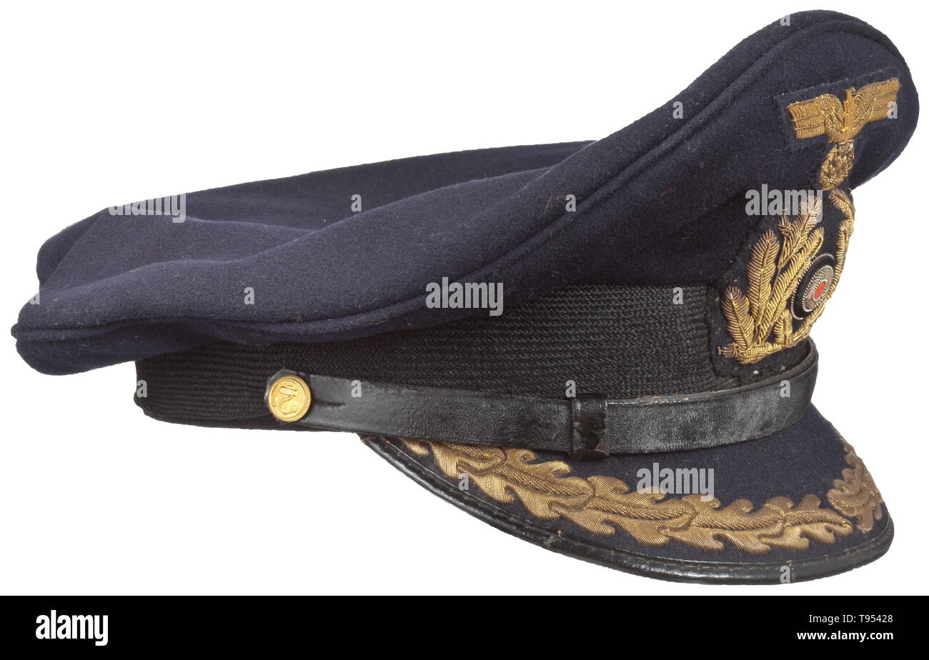 A visor cap for staff officers in the Kriegsmarine with wearer label of ...