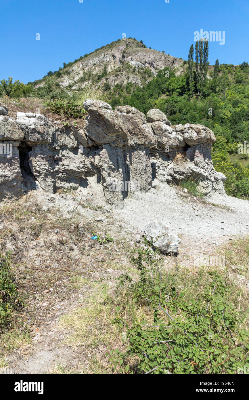 Summer landscape of Rock formation The Stone Dolls of Kuklica near town ...