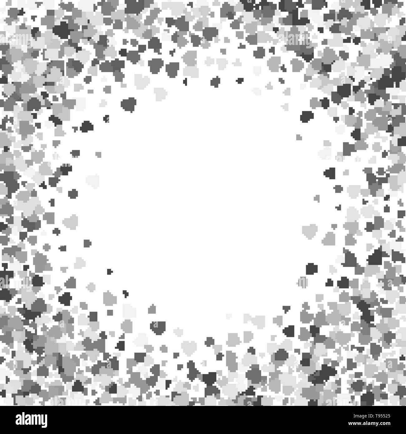 Frame or border of random scatter hearts Stock Vector Image & Art - Alamy
