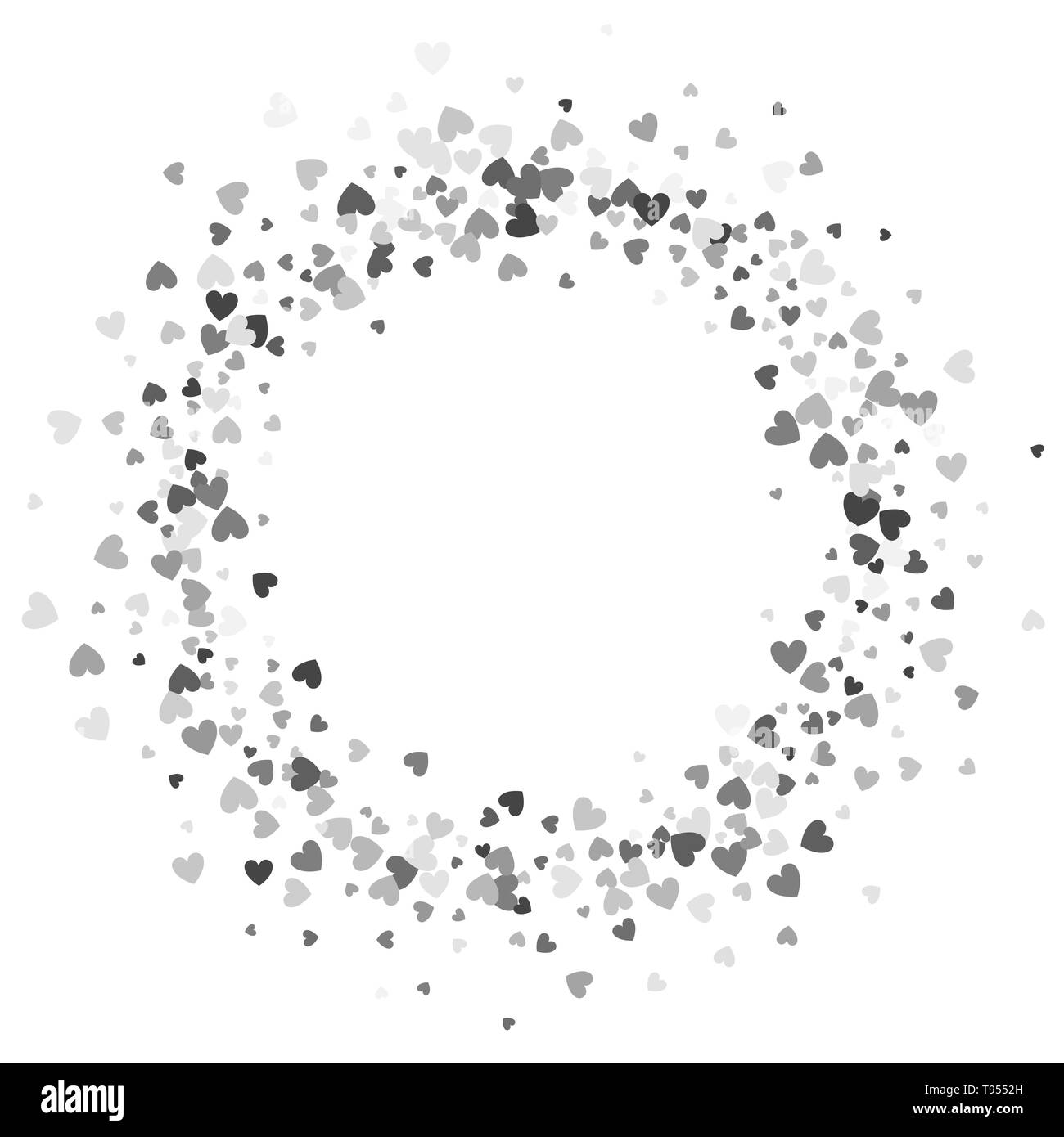 Silver Hearts Border