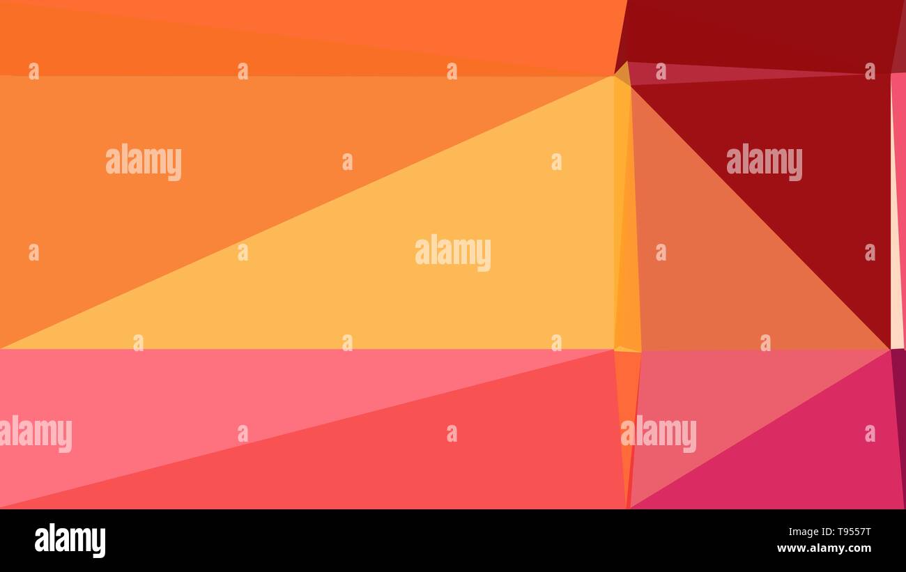 geometric triangles style in tomato, pastel orange and firebrick color ...
