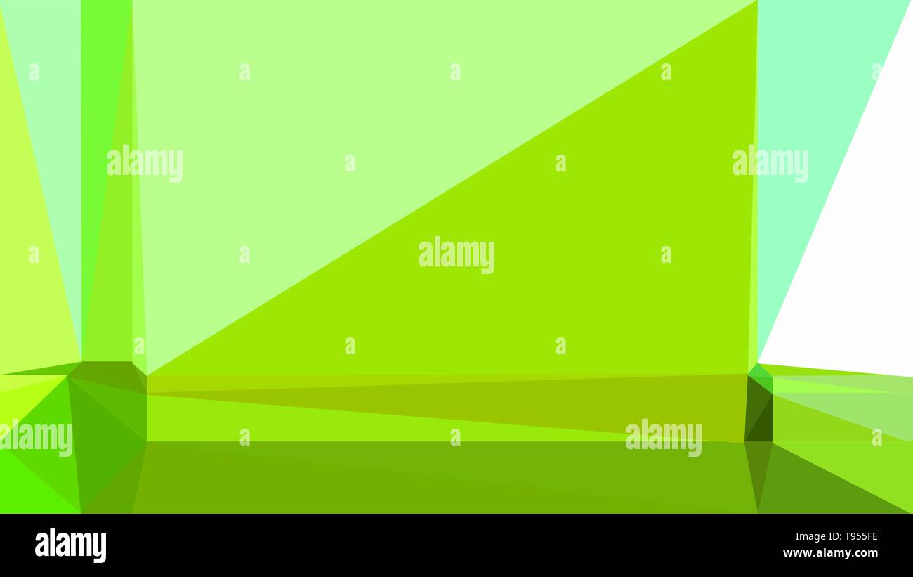 Abstract color triangles geometric background with yellow green, pale ...