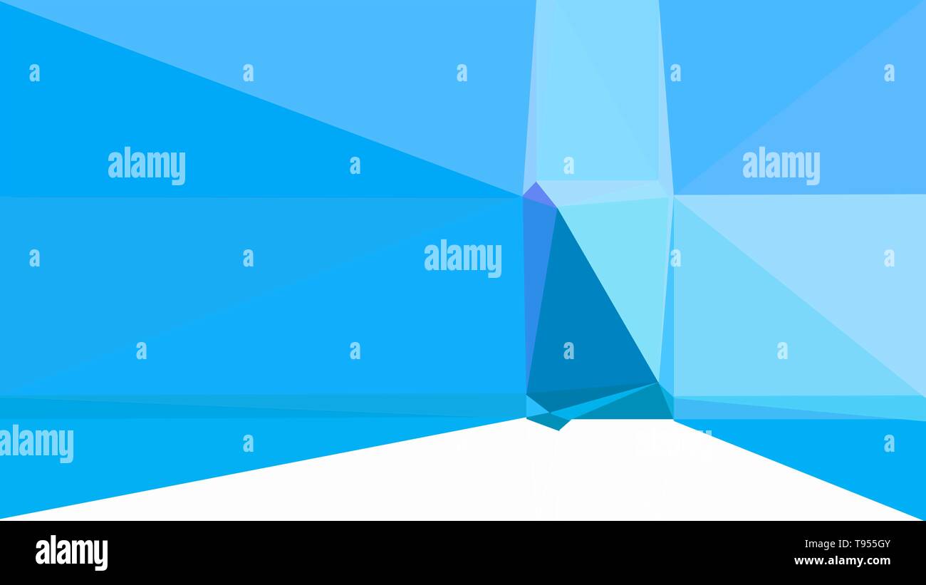 retro style triangle illustration. dodger blue, light blue and deep sky ...