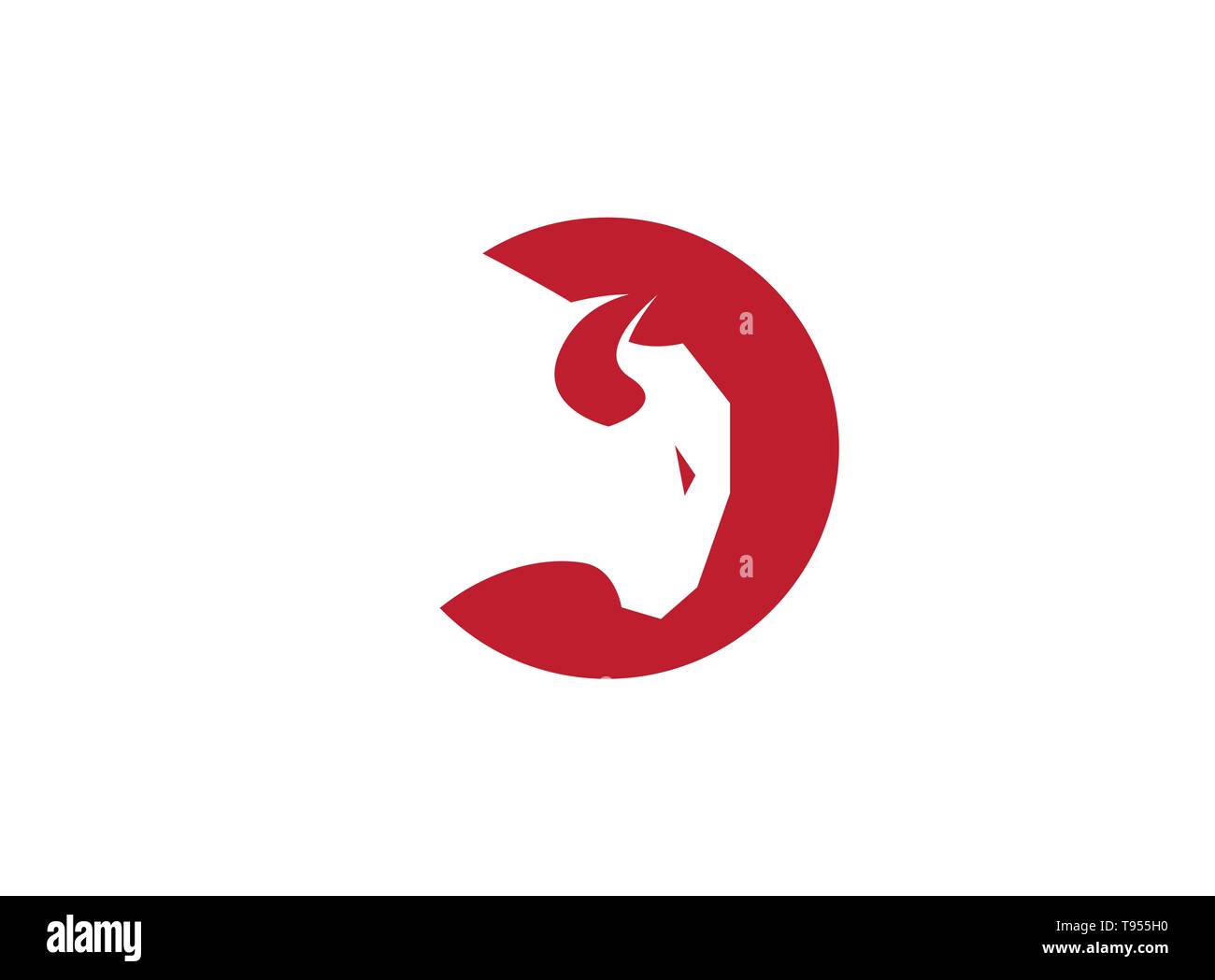 Buffalo head inside a circle for logo design Stock Vector Image & Art ...
