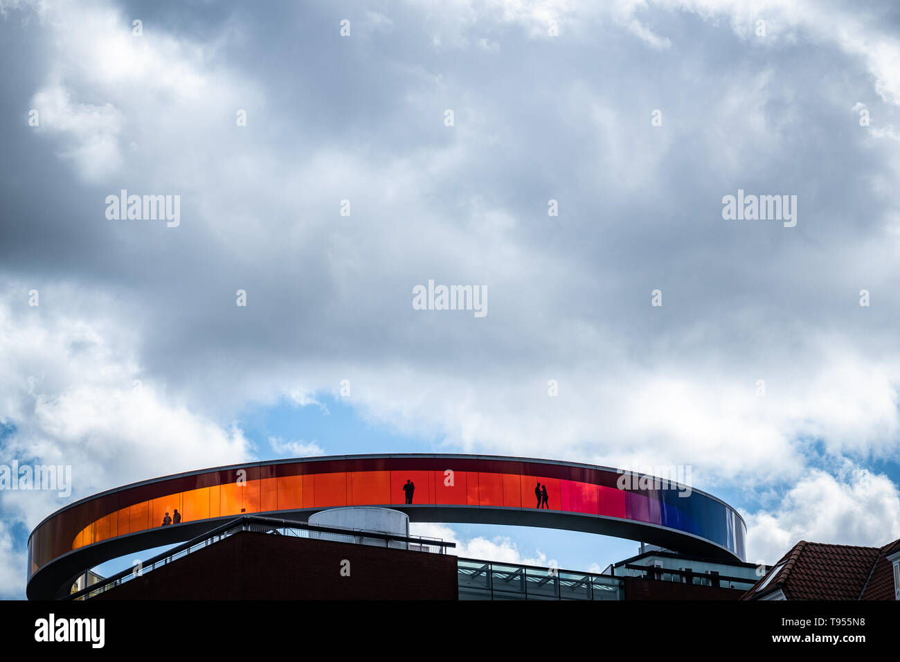 Denmark, Aarhus - May 2, 2019. Exterior of the modern art museum ARoS ...