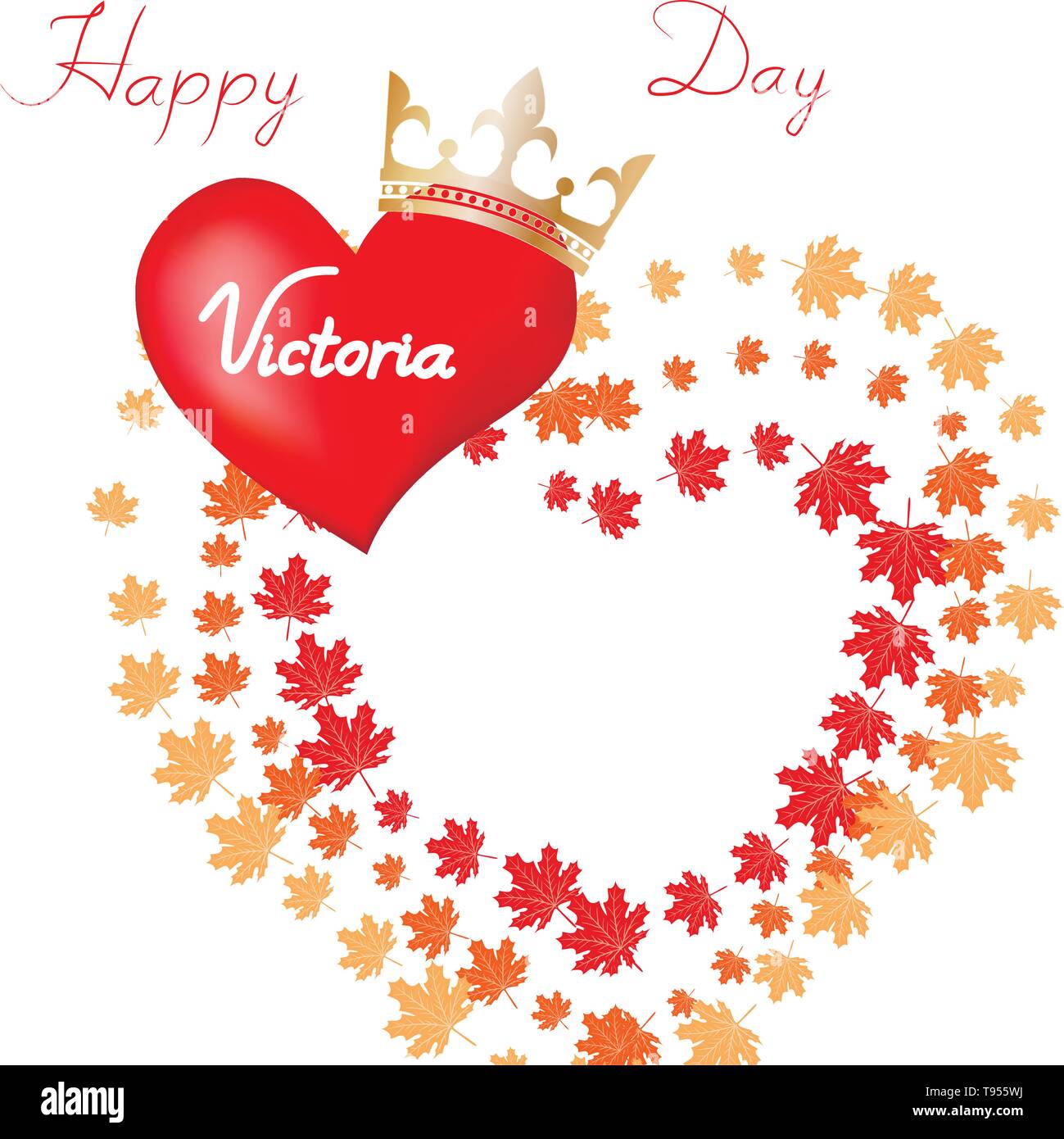 Vector illustration of Happy celebrate Victoria Day Stock Vector Image ...