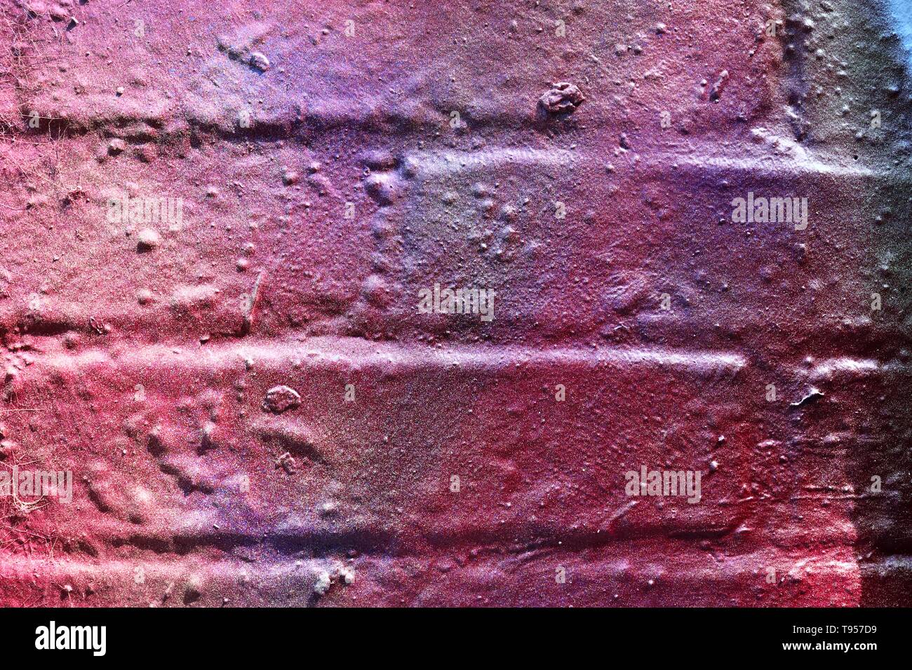 Close up texture of colorful graffiti paint on old cracked concrete ...