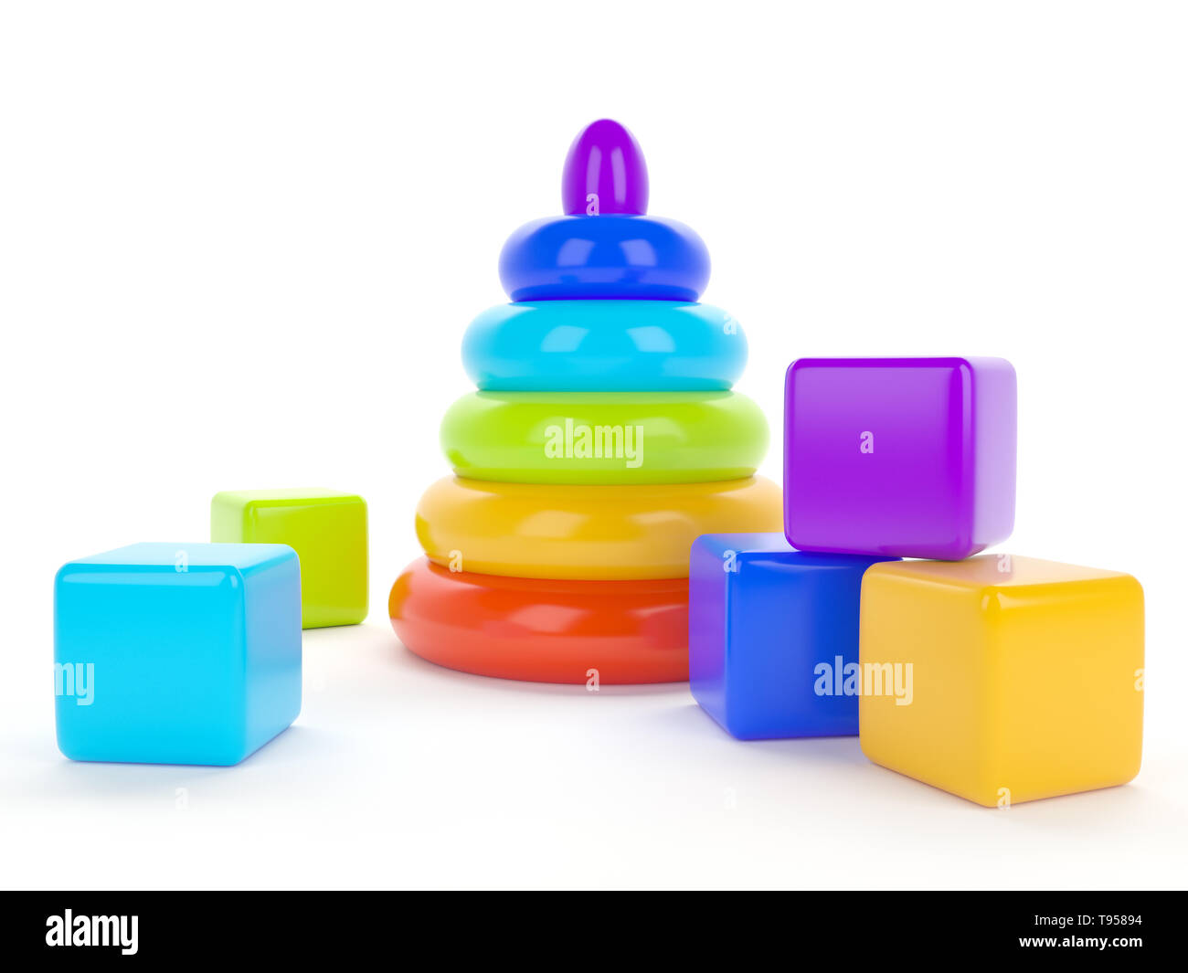 toy children's pyramid for the development of intelligence and motility ...