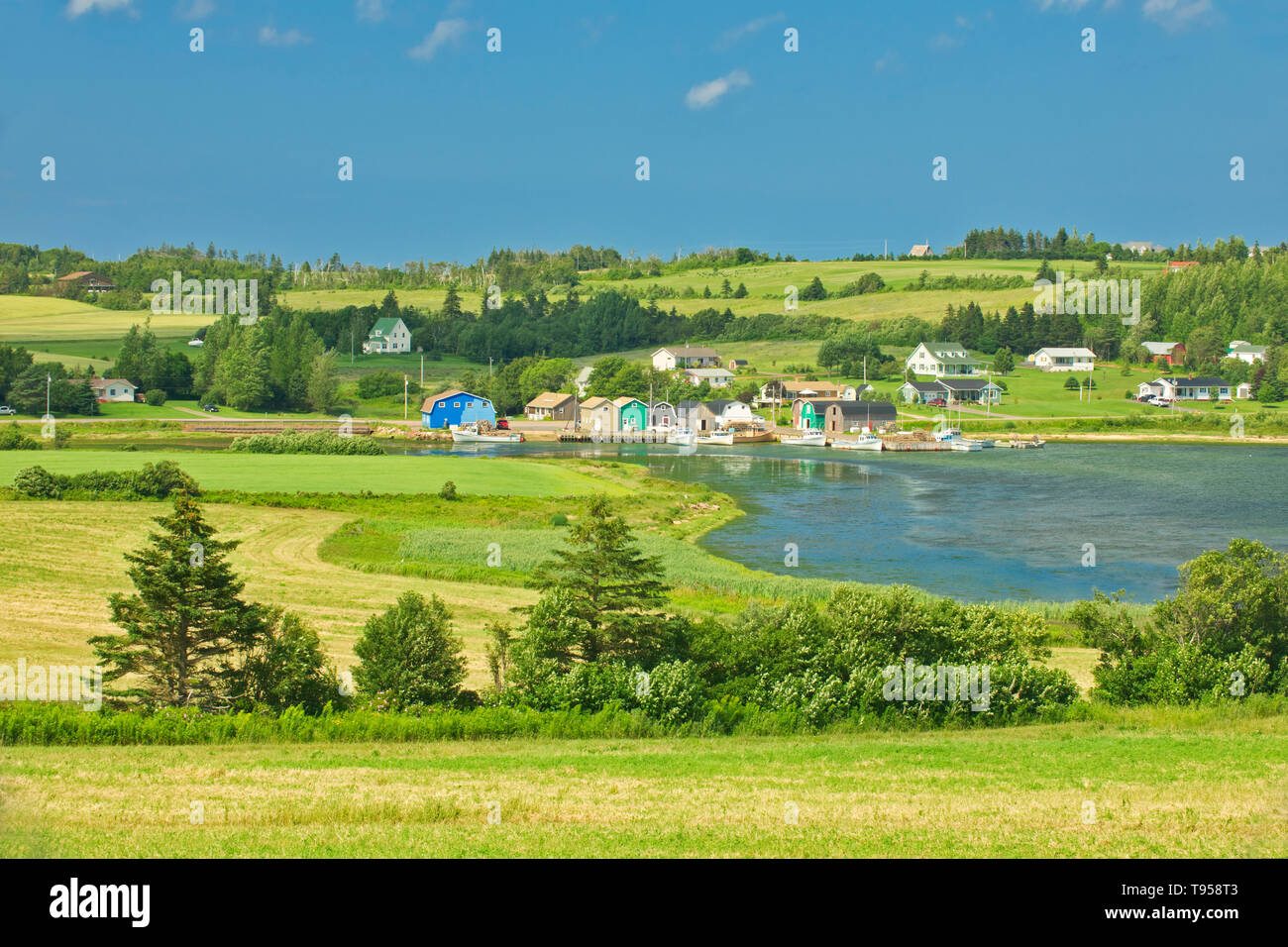 Coastal village French River Prince Edward Island Canada Stock Photo ...