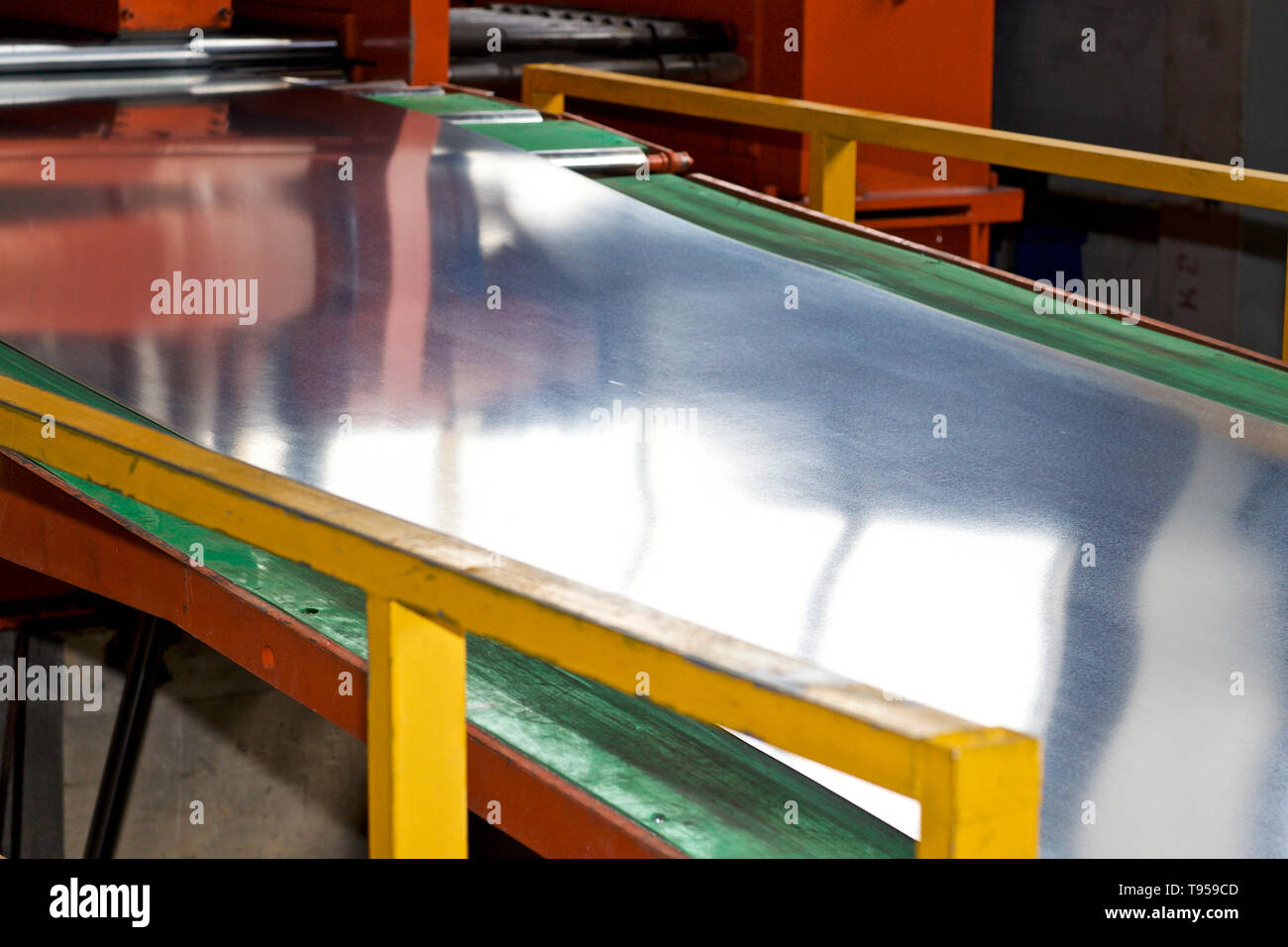 Galvanized sheet in the machine for further processing, Russia Stock ...