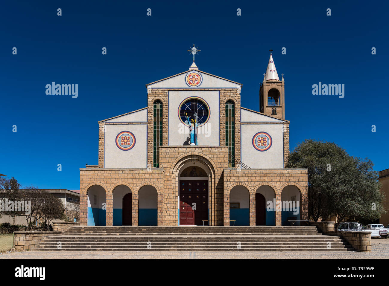 The Cathedral of Adigrat in Ethiopia Africa Stock Photo - Alamy