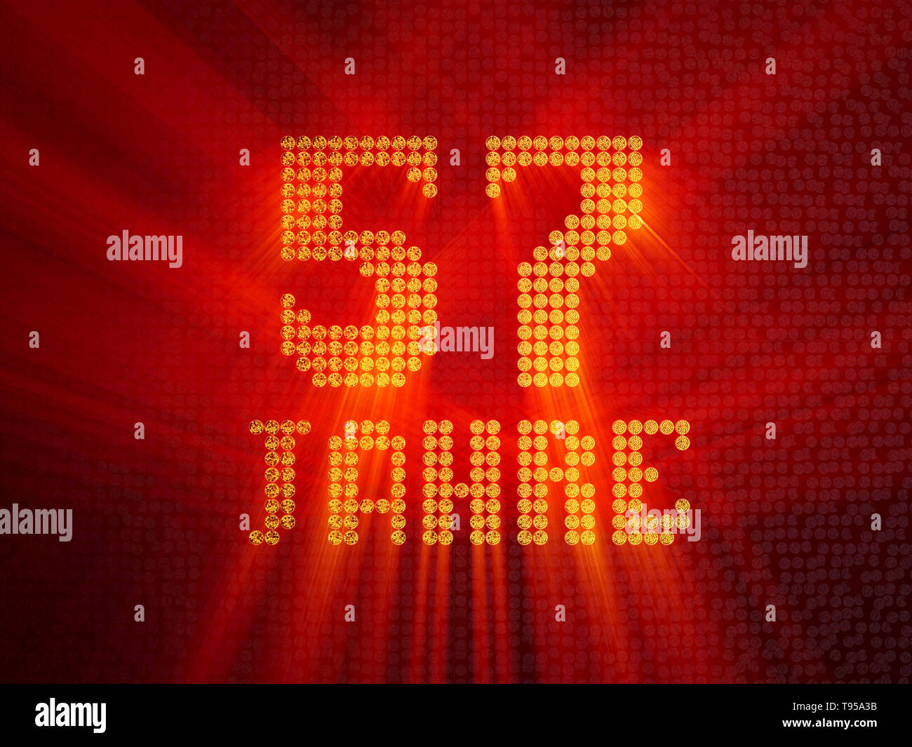 German golden number fifty-seven years (number 57 years) dotted font ...