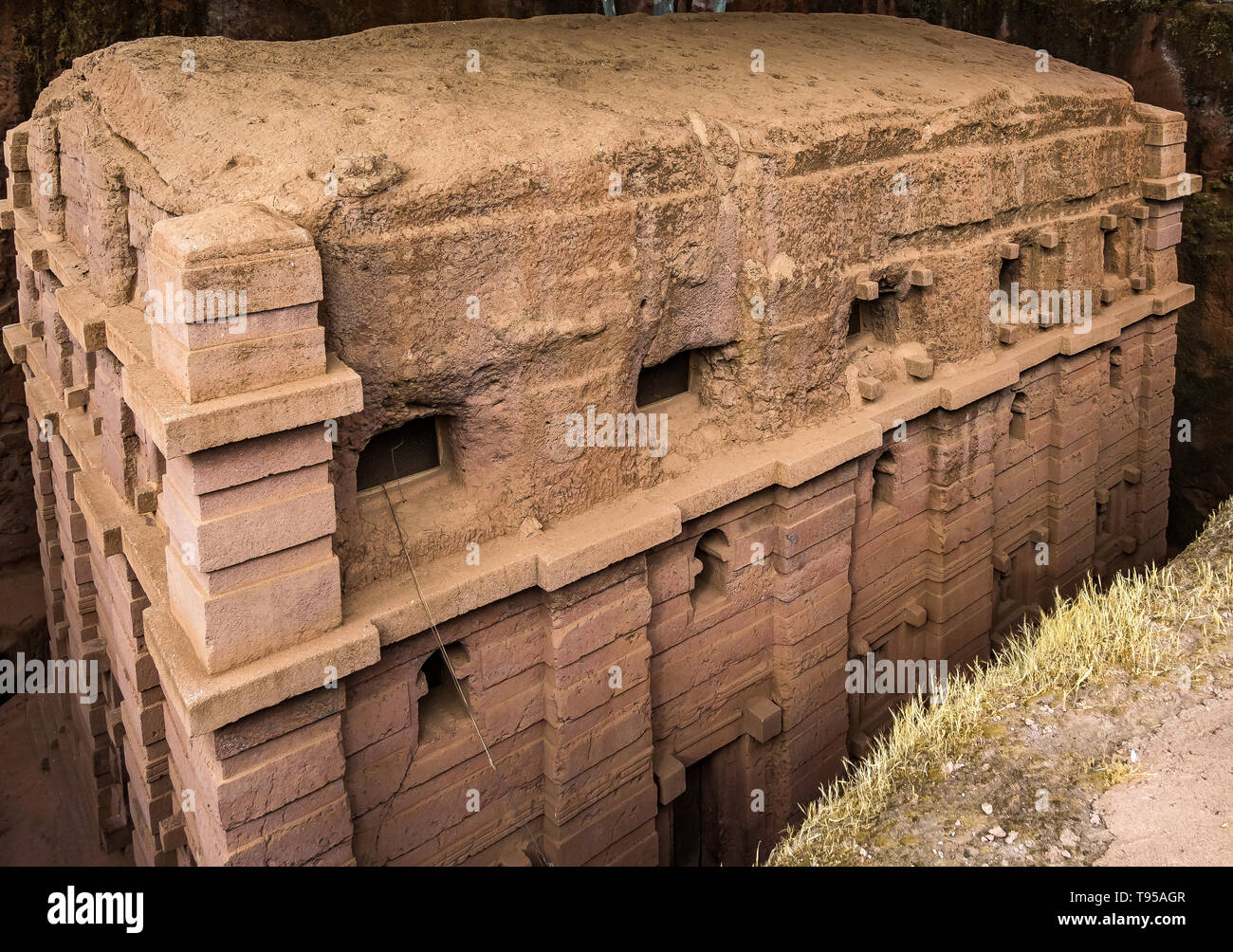 Bete Amanuel, monolitic church in Lalibela, Ethiopia Africa Stock Photo ...