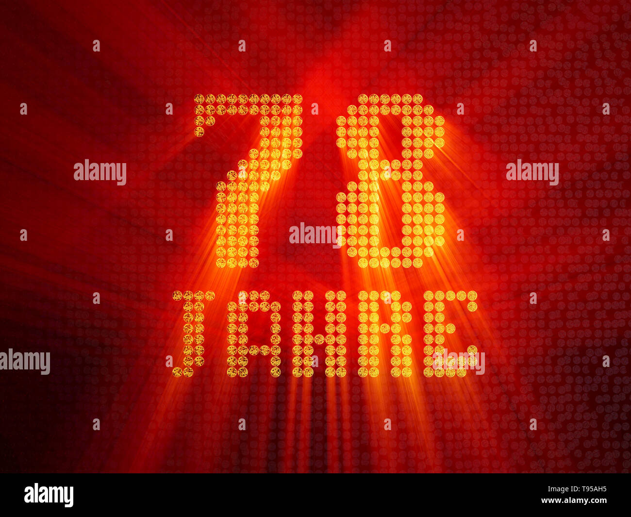 German golden number seventy-eight years (number 78 years) dotted font ...