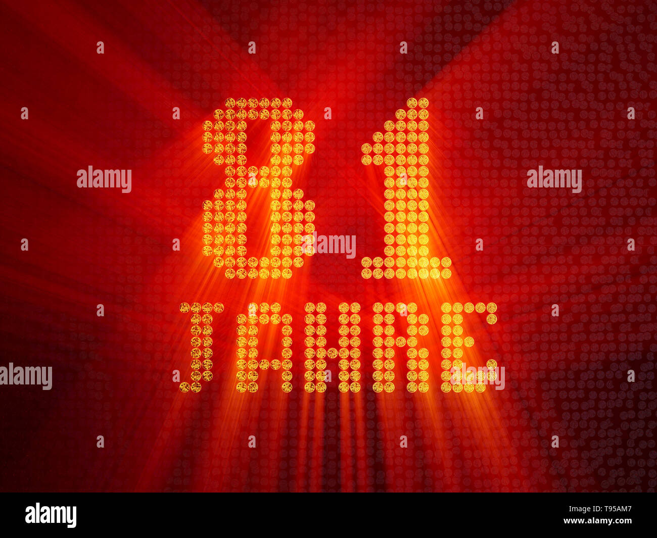 German golden number eighty-one years (number 81 years) dotted font ...