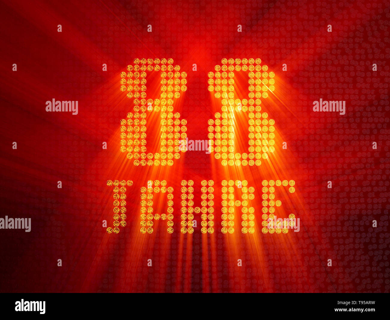 German golden number eighty-eight years (number 88 years) dotted font ...