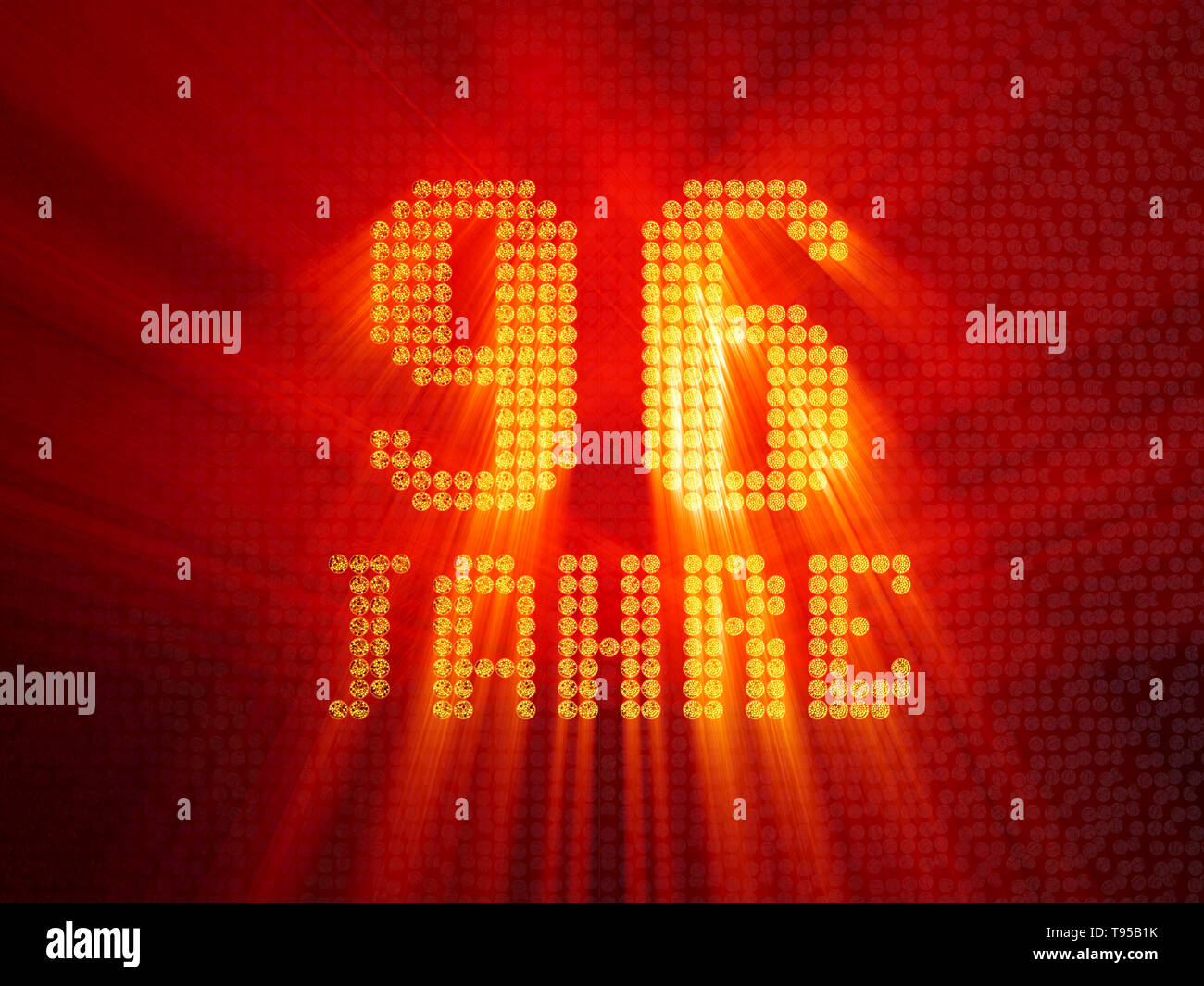 German golden number ninety-six years (number 96 years) dotted font ...