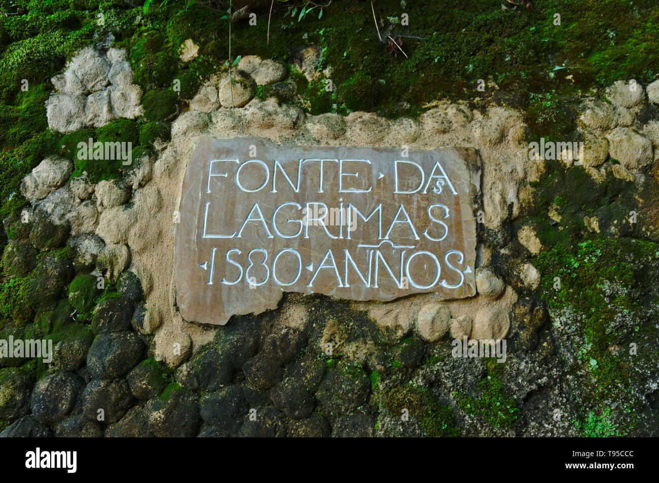 Stone slate with: Fountain of Tear Drops 1580 years written on it ...