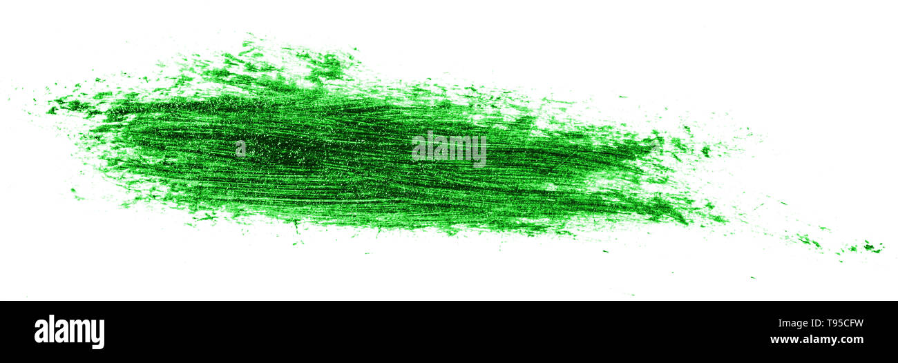 Stain of oil green paint on white Stock Photo - Alamy