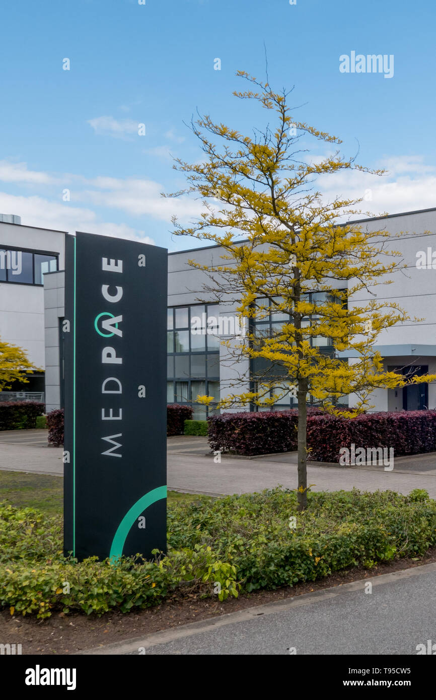 Medpace office building in Haasrode research park in Belgium Stock ...