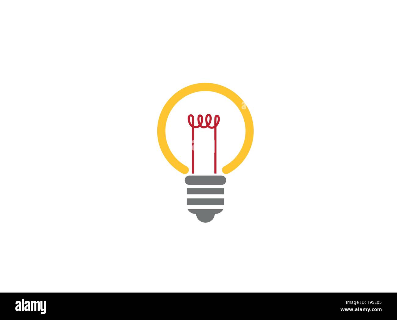 Lamp light shining Idea for logo design Stock Vector Image & Art - Alamy