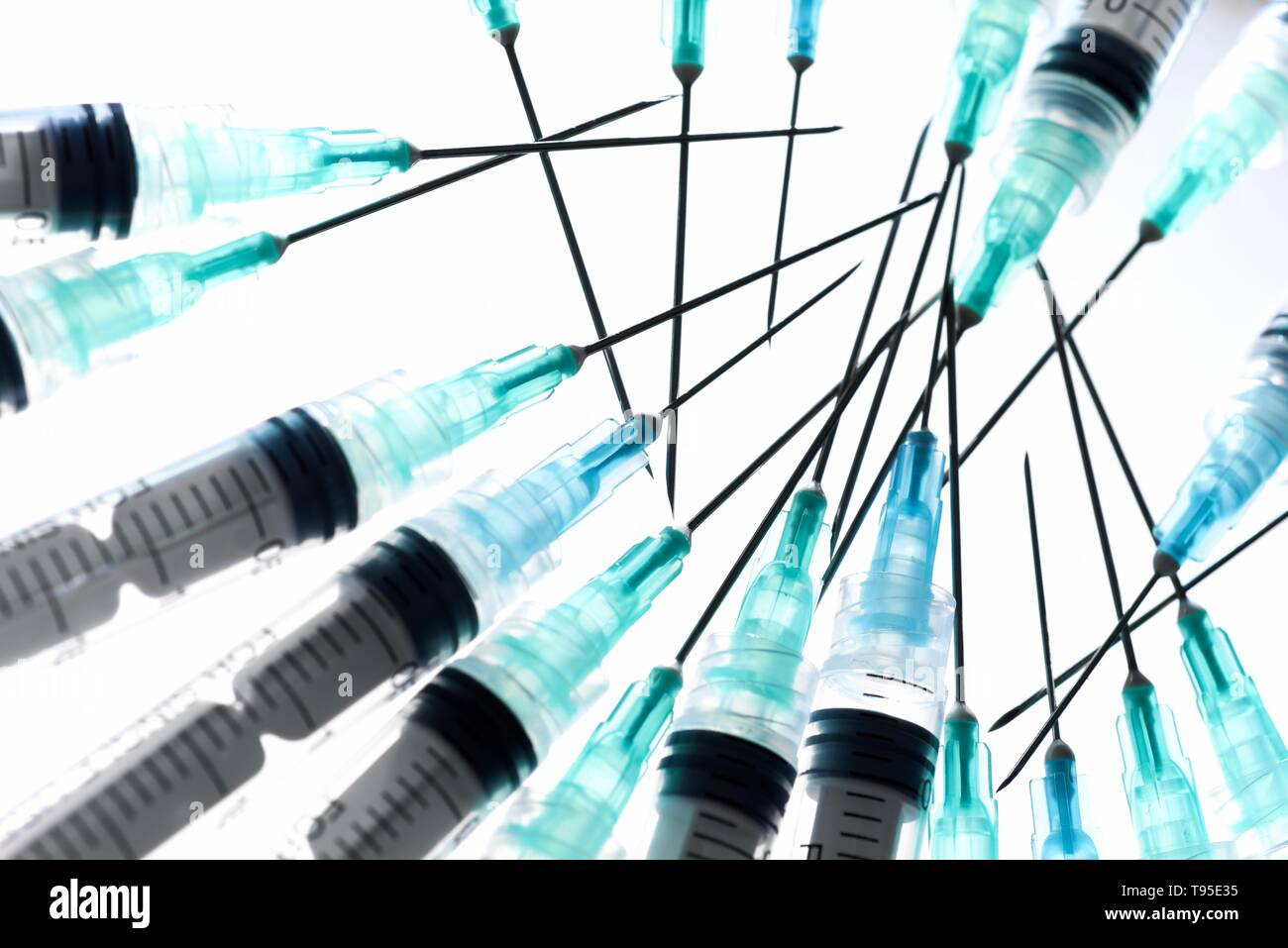 Close-up of a group of syringes Stock Photo - Alamy