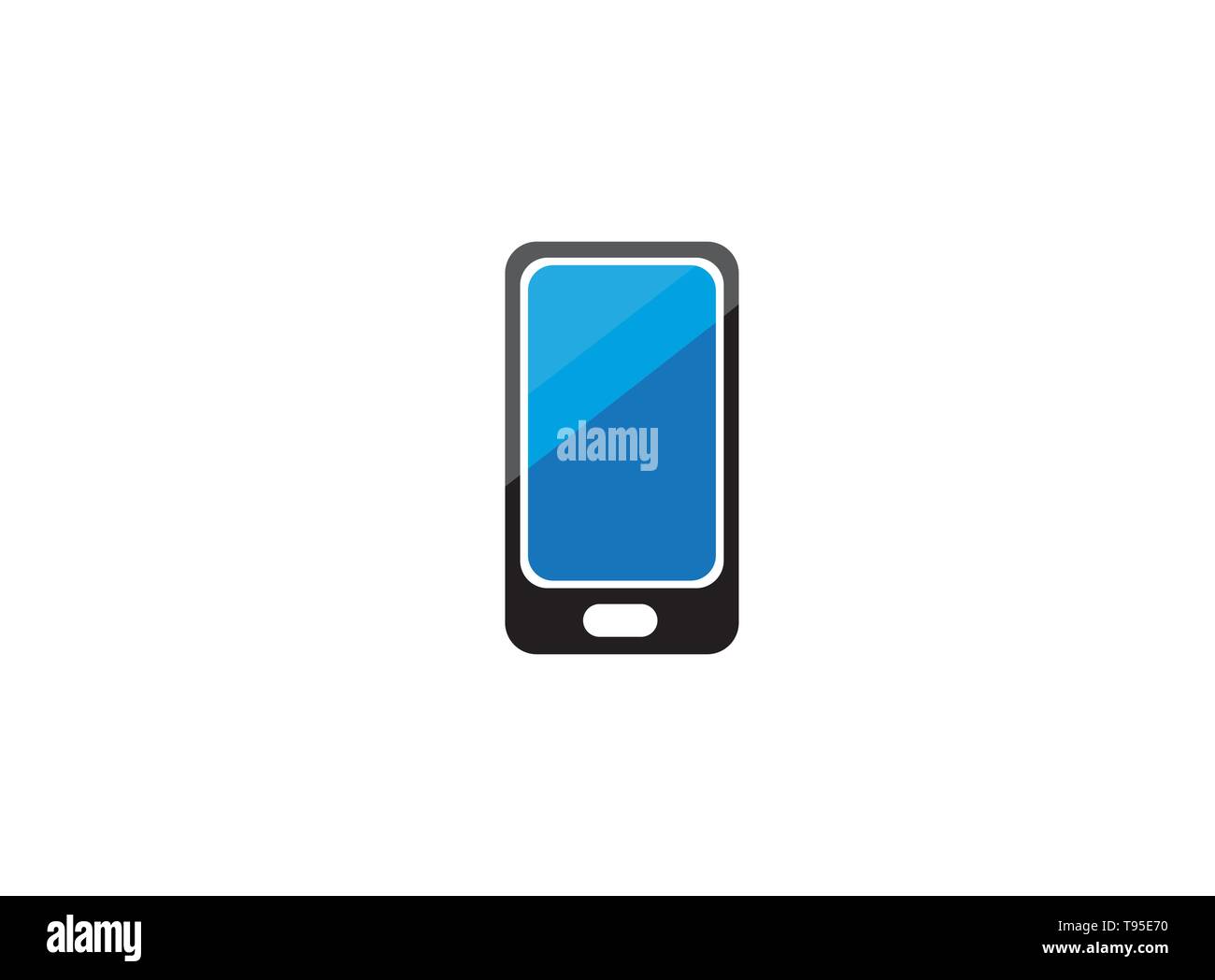 Cell phone with a blue screen for logo design Stock Vector Image & Art ...
