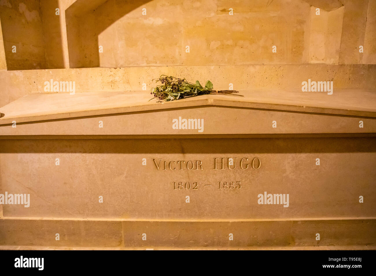 Paris, France - 24.04.2019: Victor Hugo tomb in the crypts of French ...