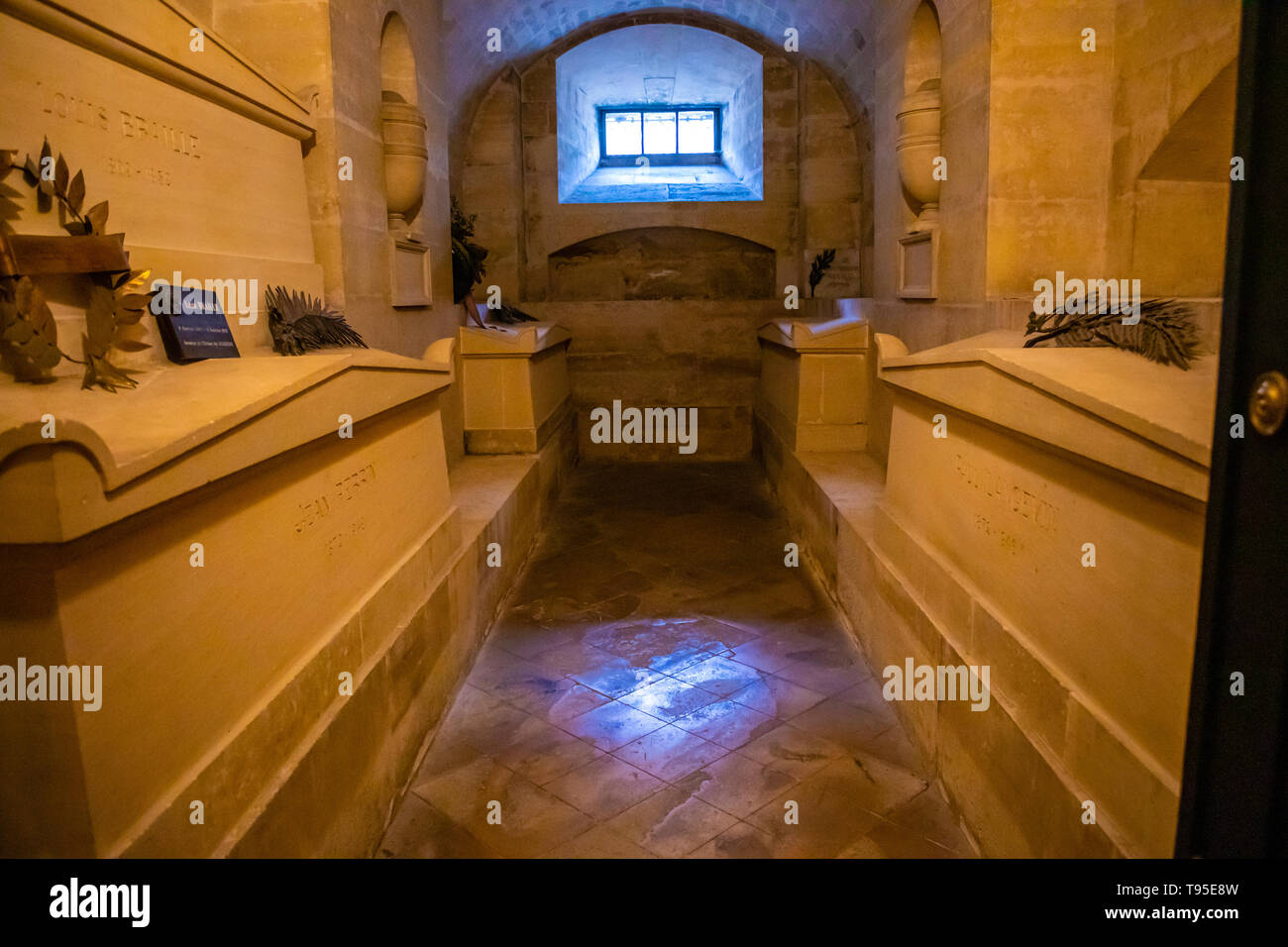 Paris, France - 24.04.2019: Alexander Dumas tomb in the crypts of ...