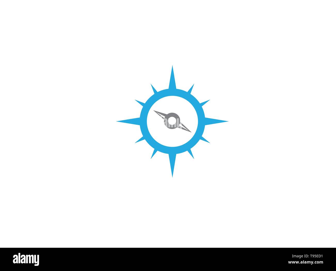 Blue compass with Indicators for logo design Stock Vector Image & Art ...